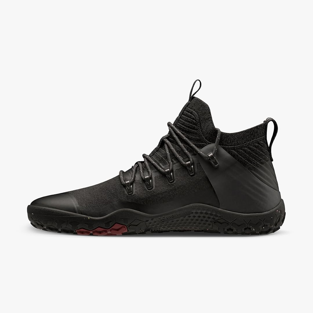 Vivobarefoot Magna Trail II FG, Mens Vegan Hiking Trainers with Barefoot Sole Obsidian