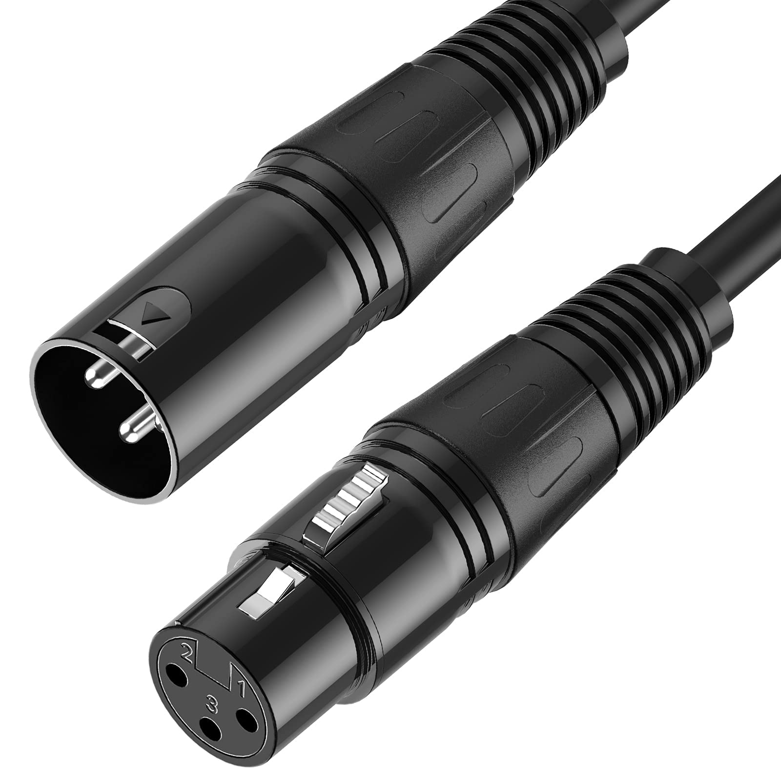 Sovvid XLR Cable Male to Female 10FT XLR Cables Microphone Cable Cord Balanced Premium Series 3 PIN XLR to XLR Mic Patch Cable Cord 3M Black 1 Pack