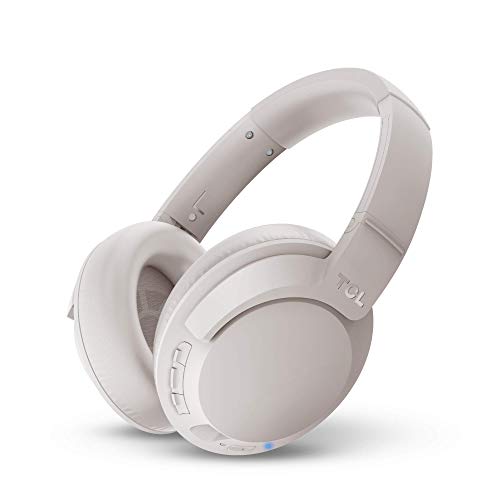 TCL ELIT400BT Wireless On-Ear Headphones Hi-Res Headphones with 60 Hour Playtime and Fast Charge – Cement Gray (Renewed)