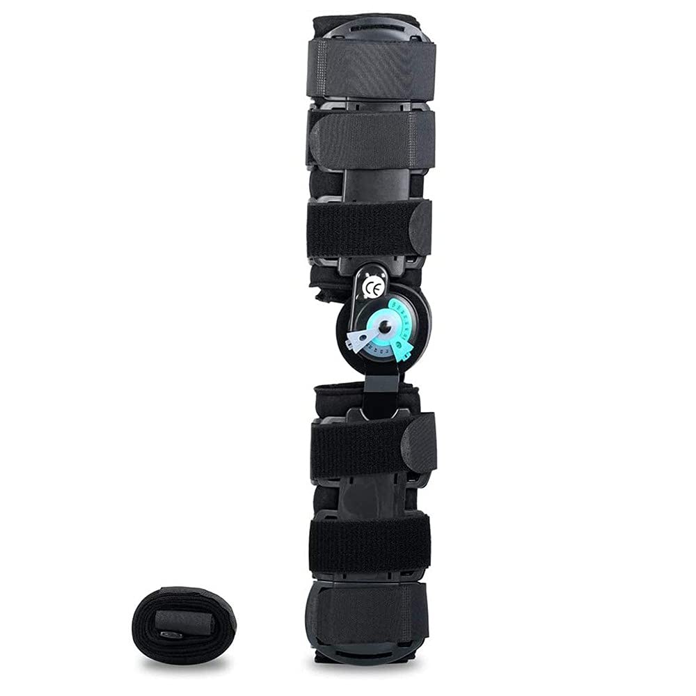 Soles Universal Hinged Knee Brace Telescopic ROM Knee Orthosis, Adjustable Leg Stabilizer, Post Operative Injury Support for ACL, PCL, MCL or LCL, Black