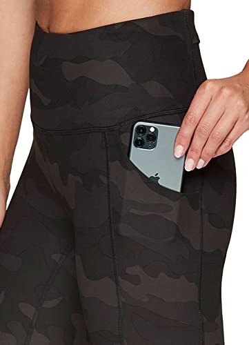 RBX Active Women's Squat Proof Opaque Ultra Soft Camo Print Full Length Running