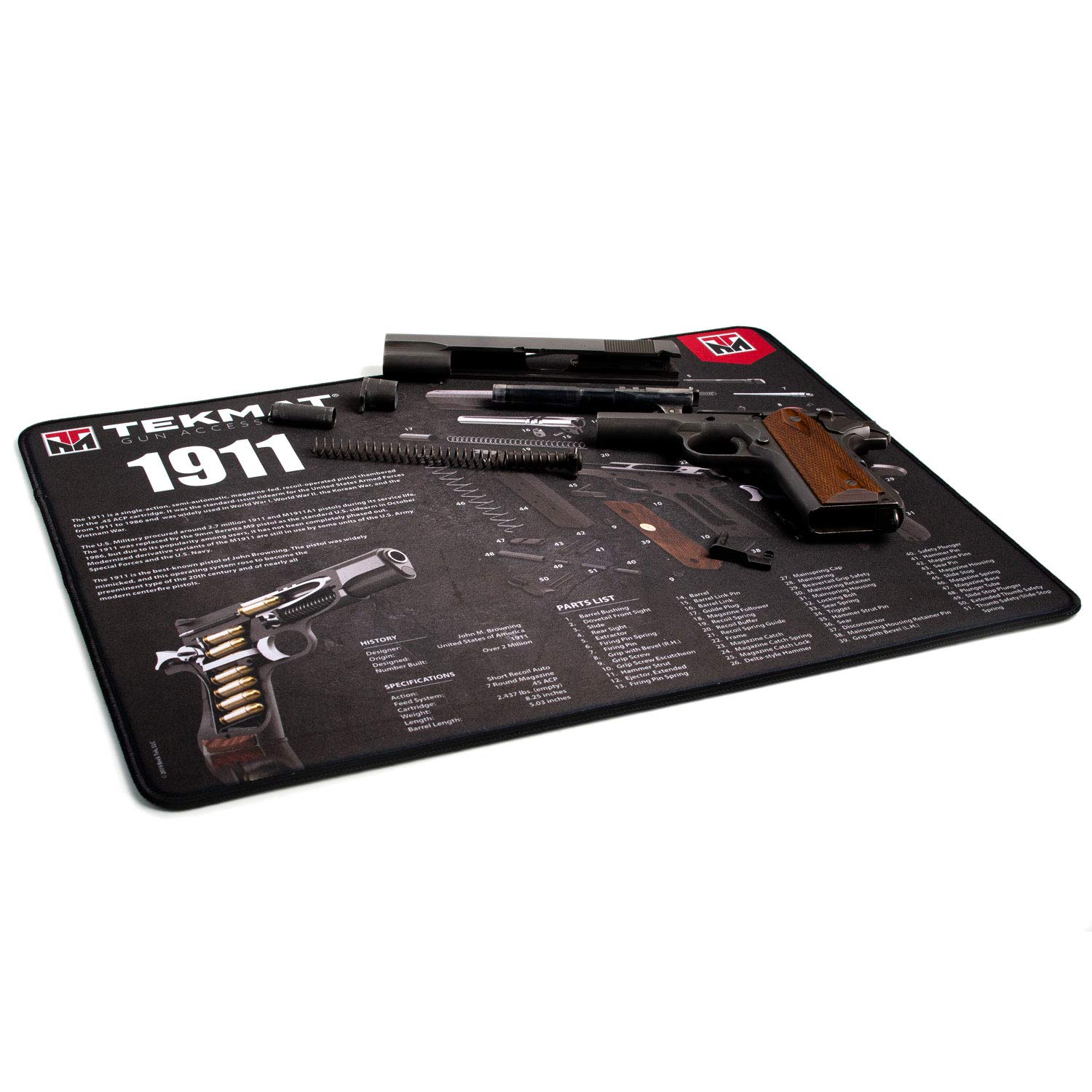 TekMat 1911 3D Ultra Premium Gun Cleaning Mat, Black, 15" x 20"