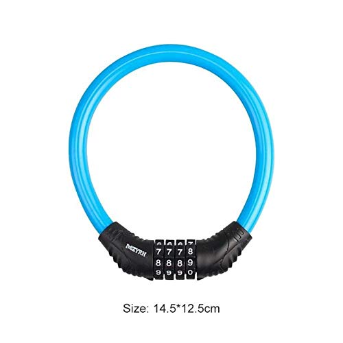 ZMYDZ Bicycle Lock Bicycle Lock Multi-Function Code Combination Bicycle Security Lock Bike Anti Theft Cable Lock-Black Bike Locks (Color : Red) (Color : Blue)