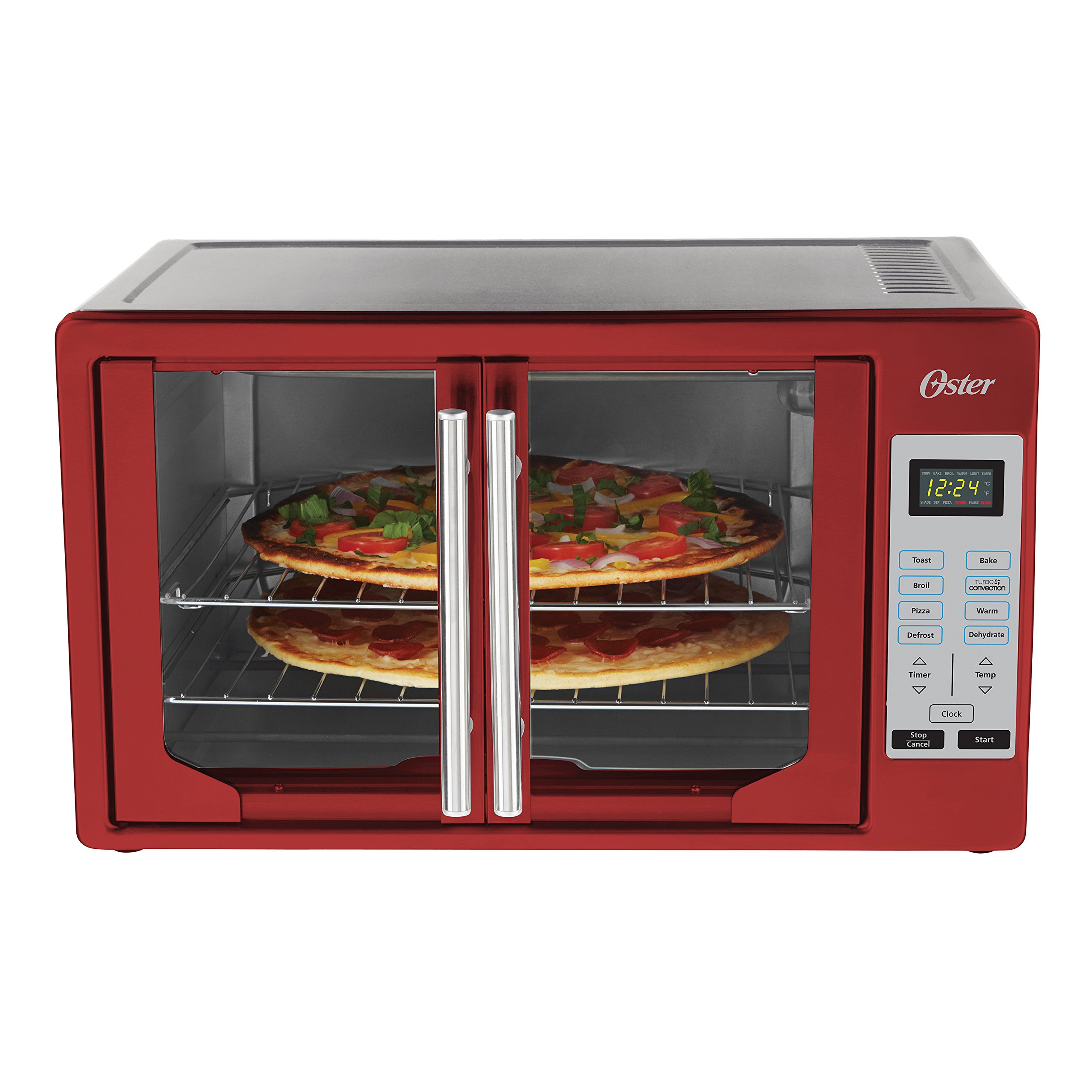 Oster French Door Toaster Oven, Extra Large, Red