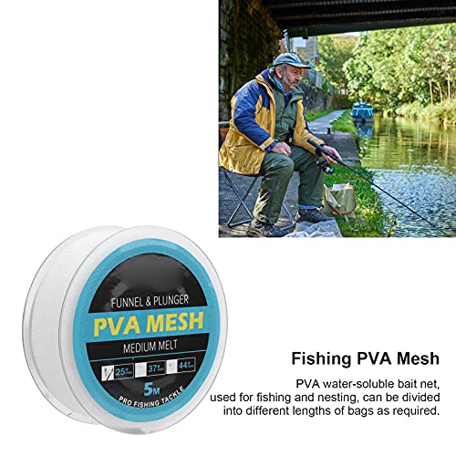 Trap Bait Bag PVA, at All Seasons Bait Bag Protect Fish Net Accessory Tools for Nesting(25mm*5m)