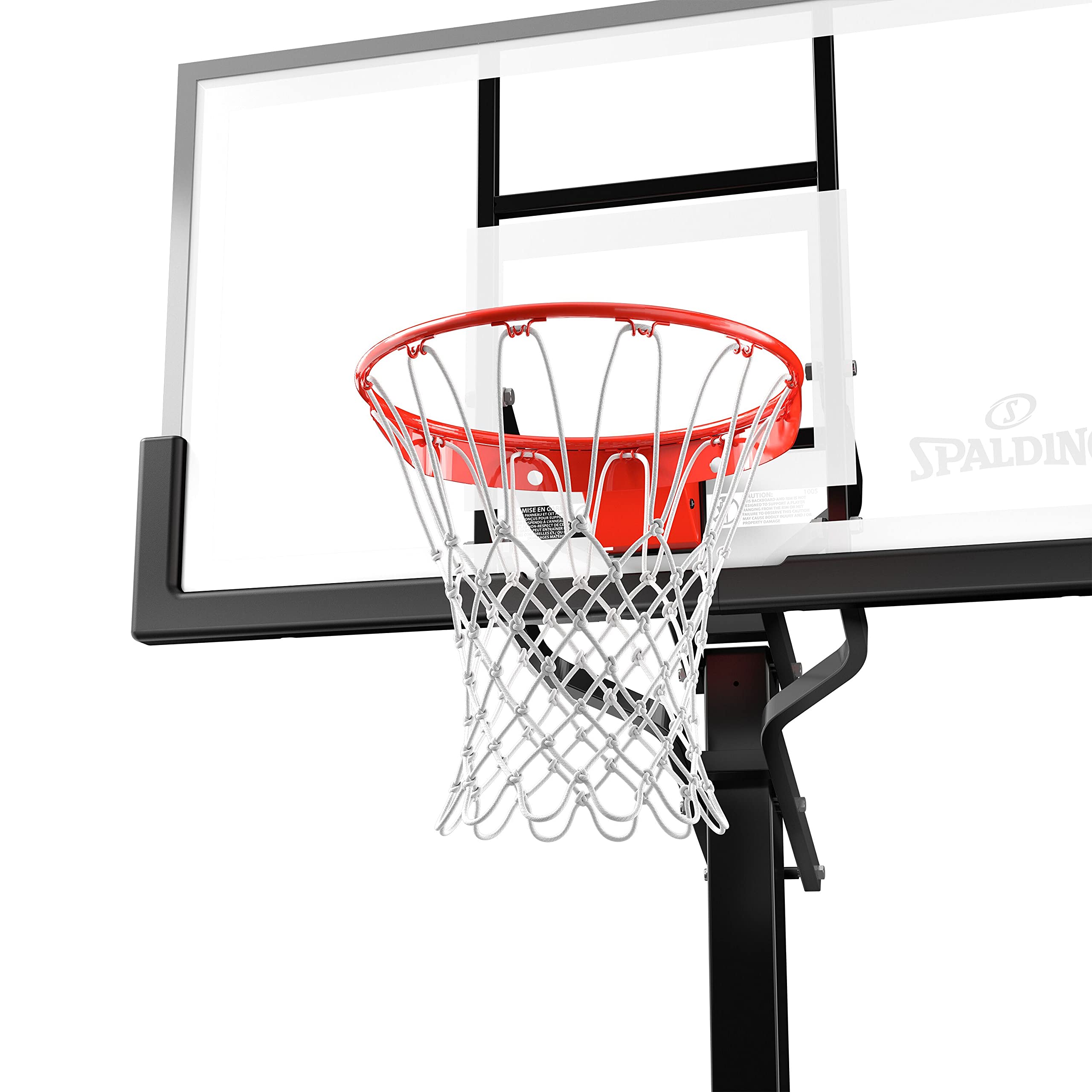 Spalding 54" Tempered Glass Screw Jack Portable Basketball Hoop