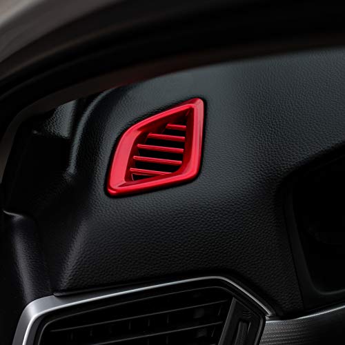Thenice for 10th Gen Accord Dashboard Air Vent Decal Trims Wind Outlet Decoration Stickers for Honda Accord 2018 2019 2020 -Red