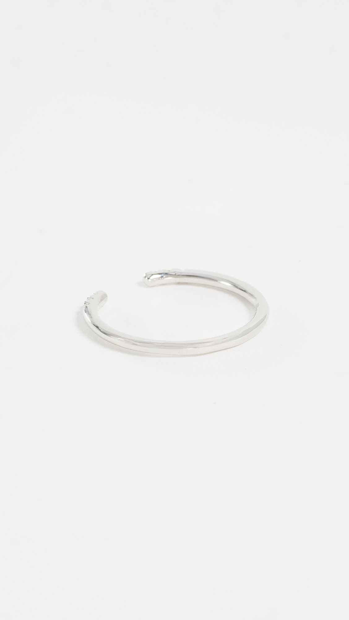 SHASHI Women's Ava Ring, Silver/Clear, 6