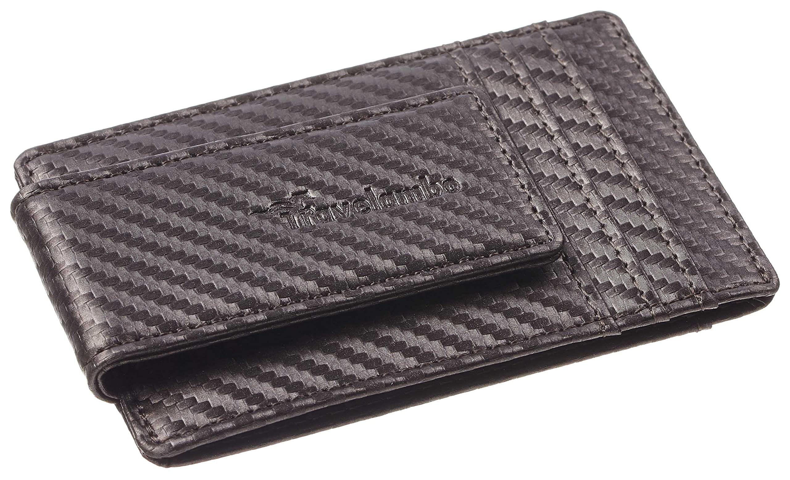 Travelambo Money Clip Front Pocket Wallet Slim Minimalist Wallet RFID Blocking(Carbon Metal Gun)