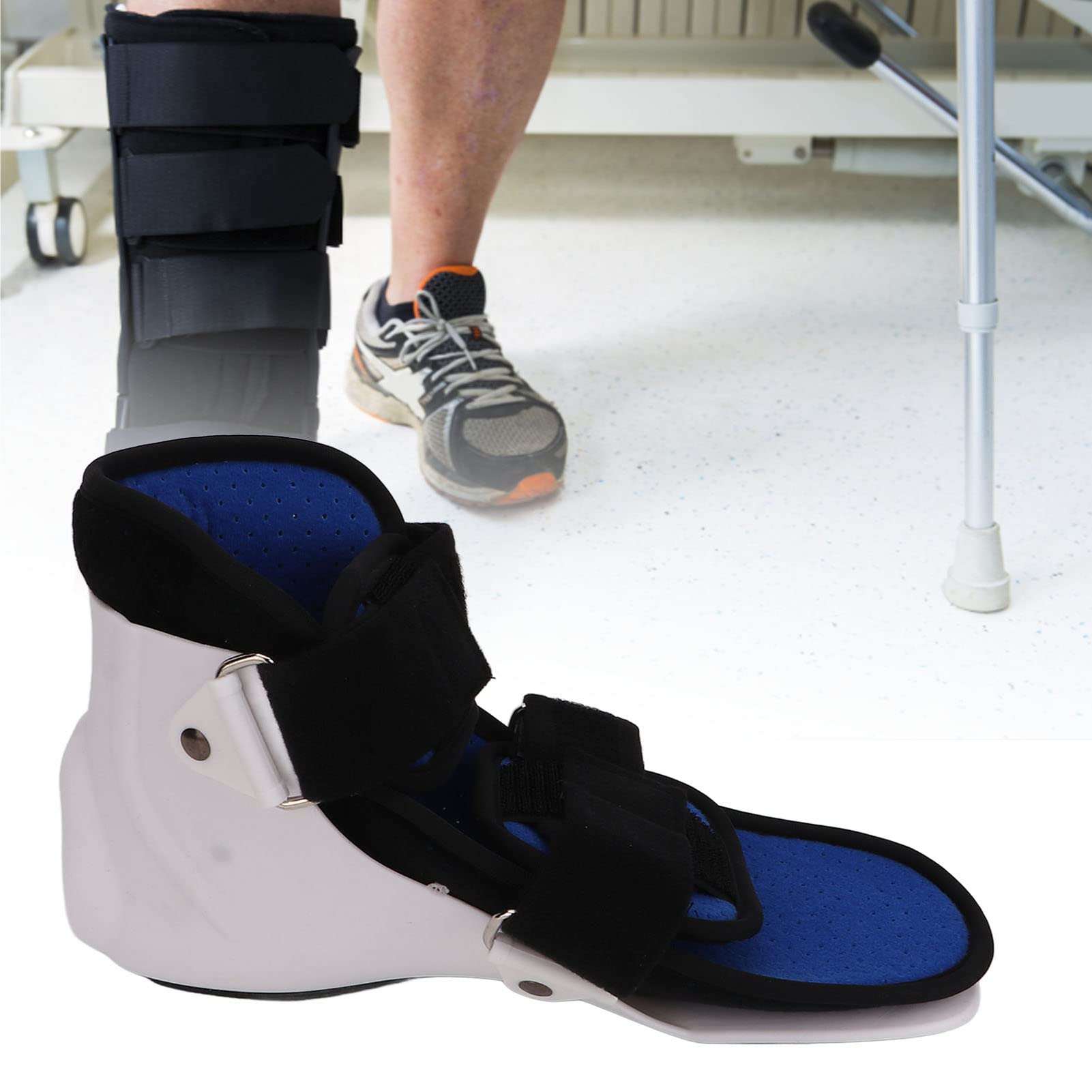 Ymiko Walking Boot,Breathable Comfortable Ankle Splint Adjustment Foot Drop Support Brace Injury Ankle Support Brace Fracture Boot (Right Foot S)
