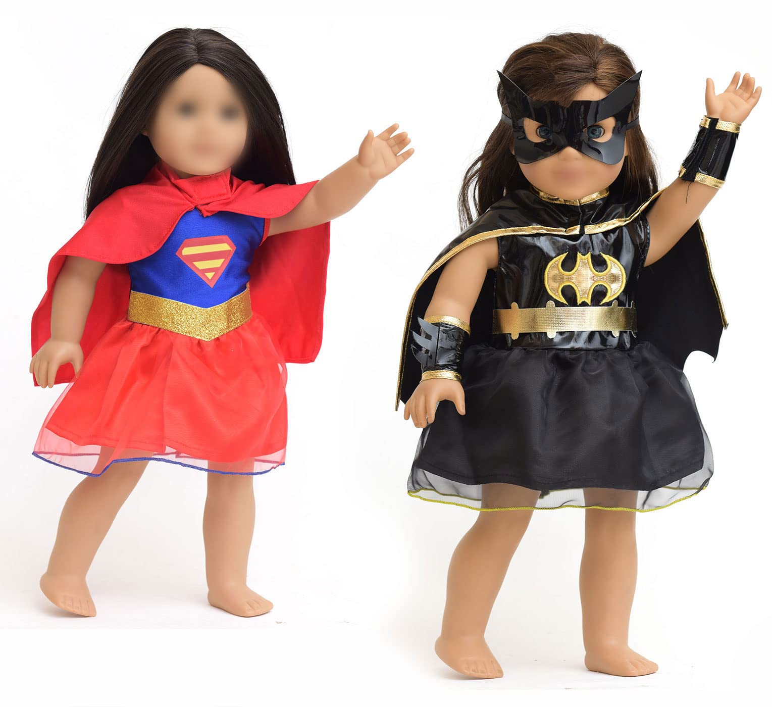 sweet dolly 18 Inches Doll Clothes Super Hero Costumes Outfits for 18 inch Dolls