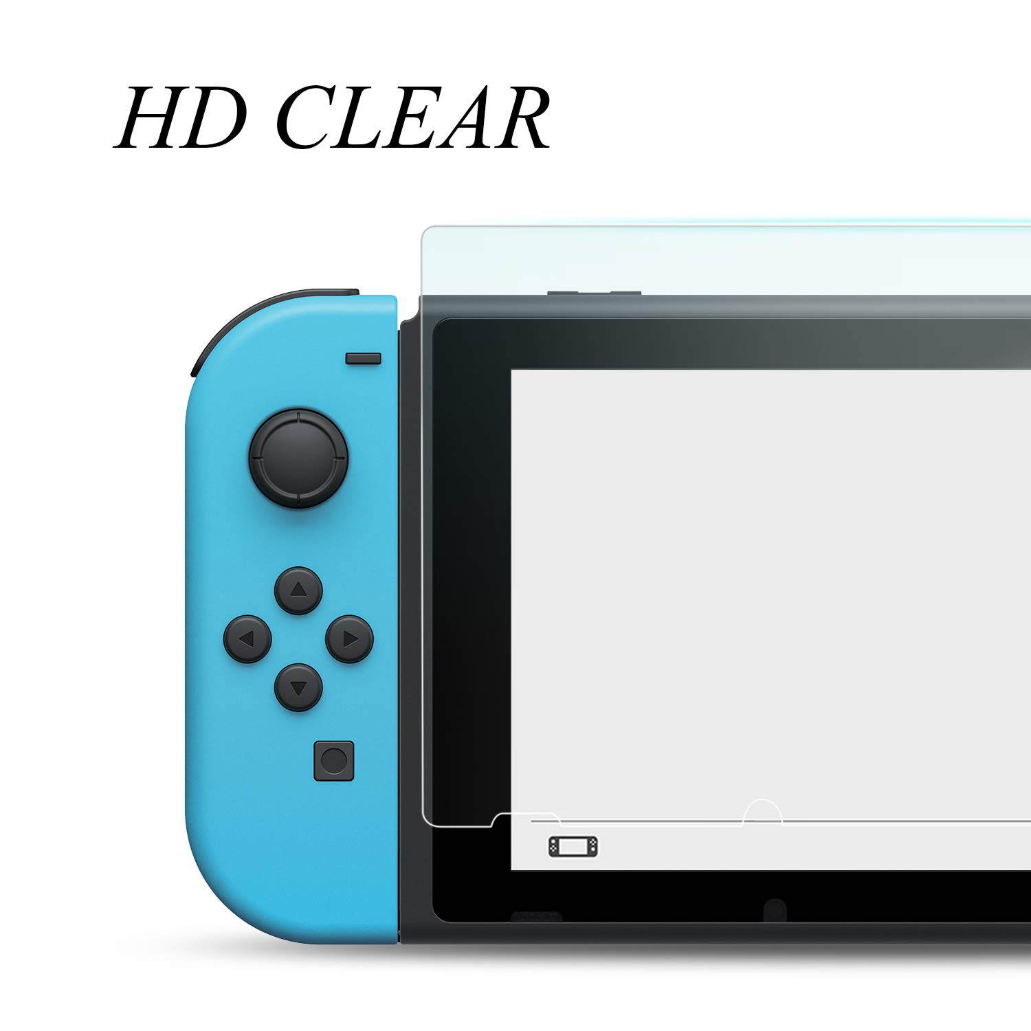 XMICY [2 Pack Tempered Glass Screen Protector for Nintendo Switch, Transparent HD Clear with Anti-Scratch, Anti-Fingerprint and Bubble-Free