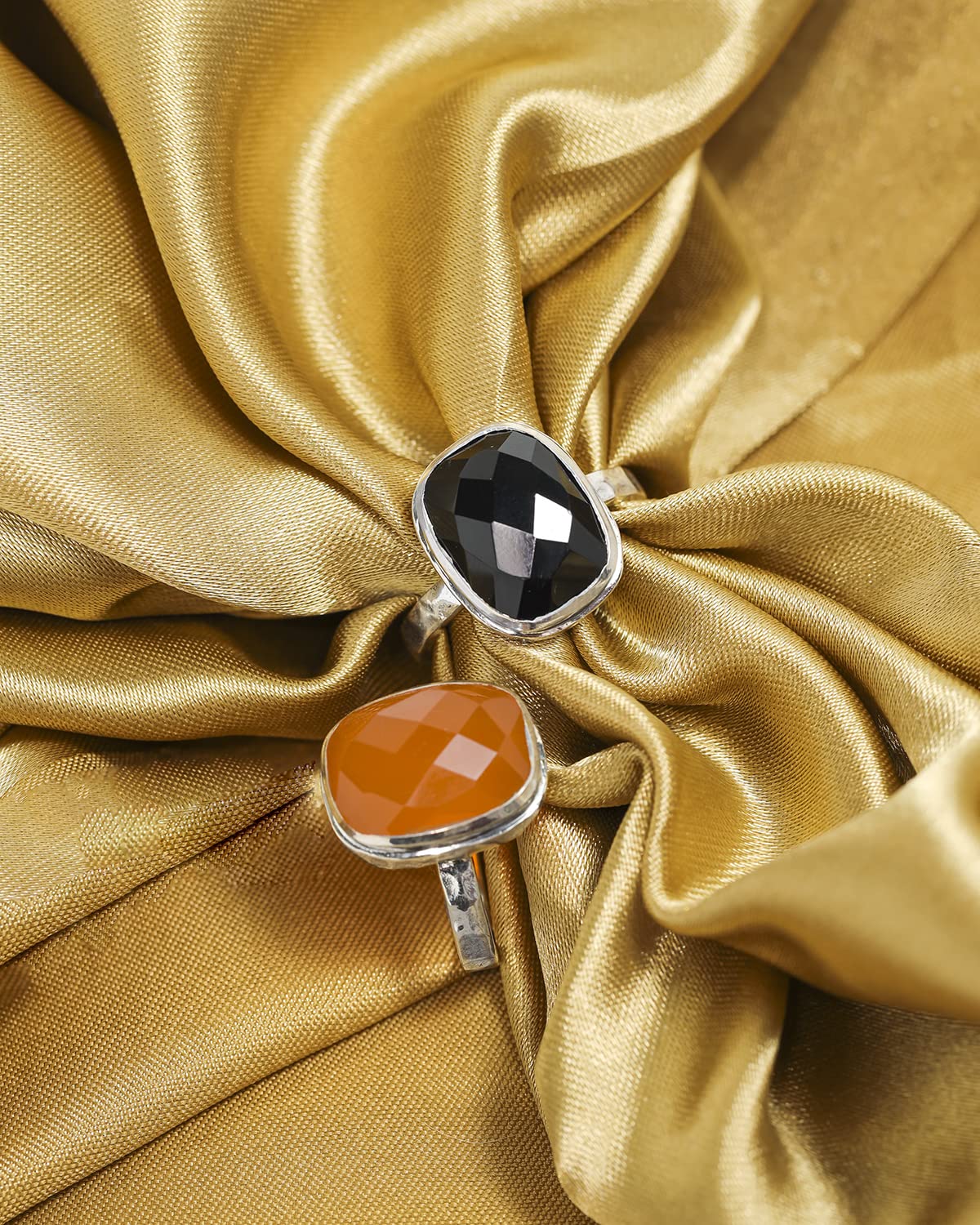 YoTreasure Black Onyx Ring Solid 925 Sterling Silver Jewelry