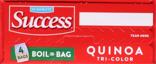 Success Boil-In-Bag Quinoa, Quick Tri-Color Quinoa, 12-Ounce Box