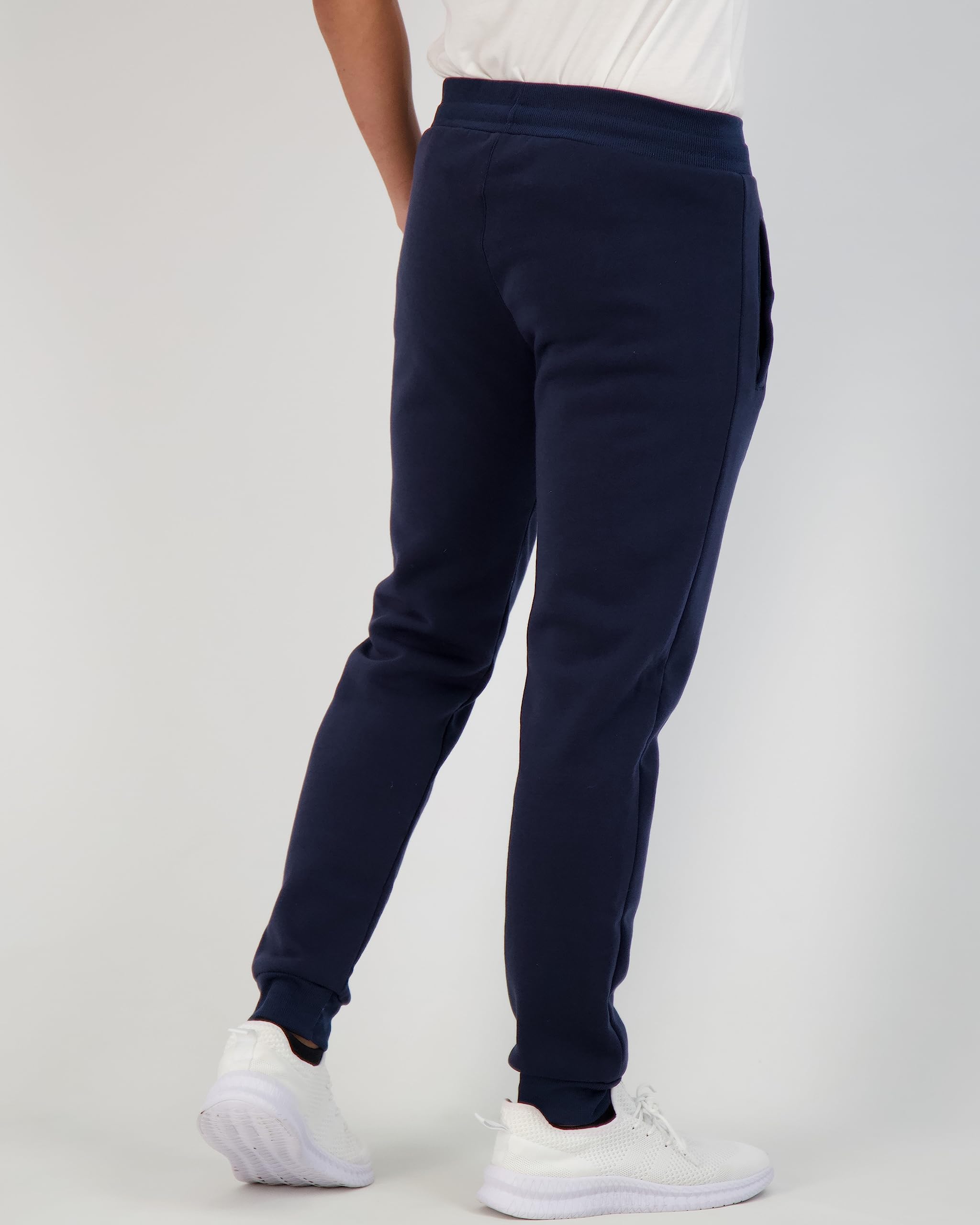 Real Essentials Mens Joggers Sweatpants Fleece Pants Sweat Clothing Pockets Baggy Elastic Cuffed Workout Bottom Athletic Soft Warm Winter Jogging Gym Active Track Work Tapered, Set 1, L, Pack of 3
