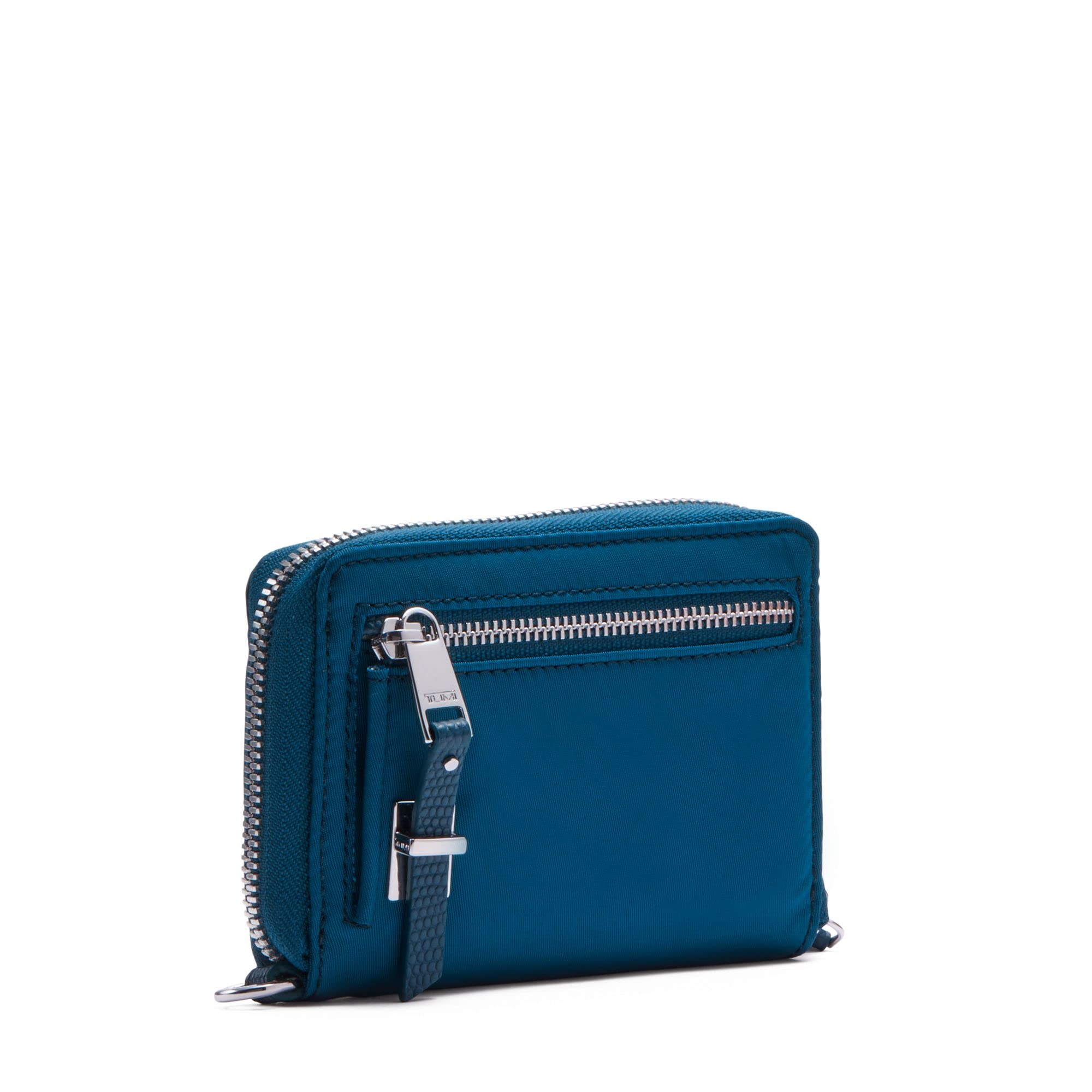 TUMI - Voyageur Tri-Fold Zip-Around Wallet - Compact Card Holder for Women - Dark Turquoise