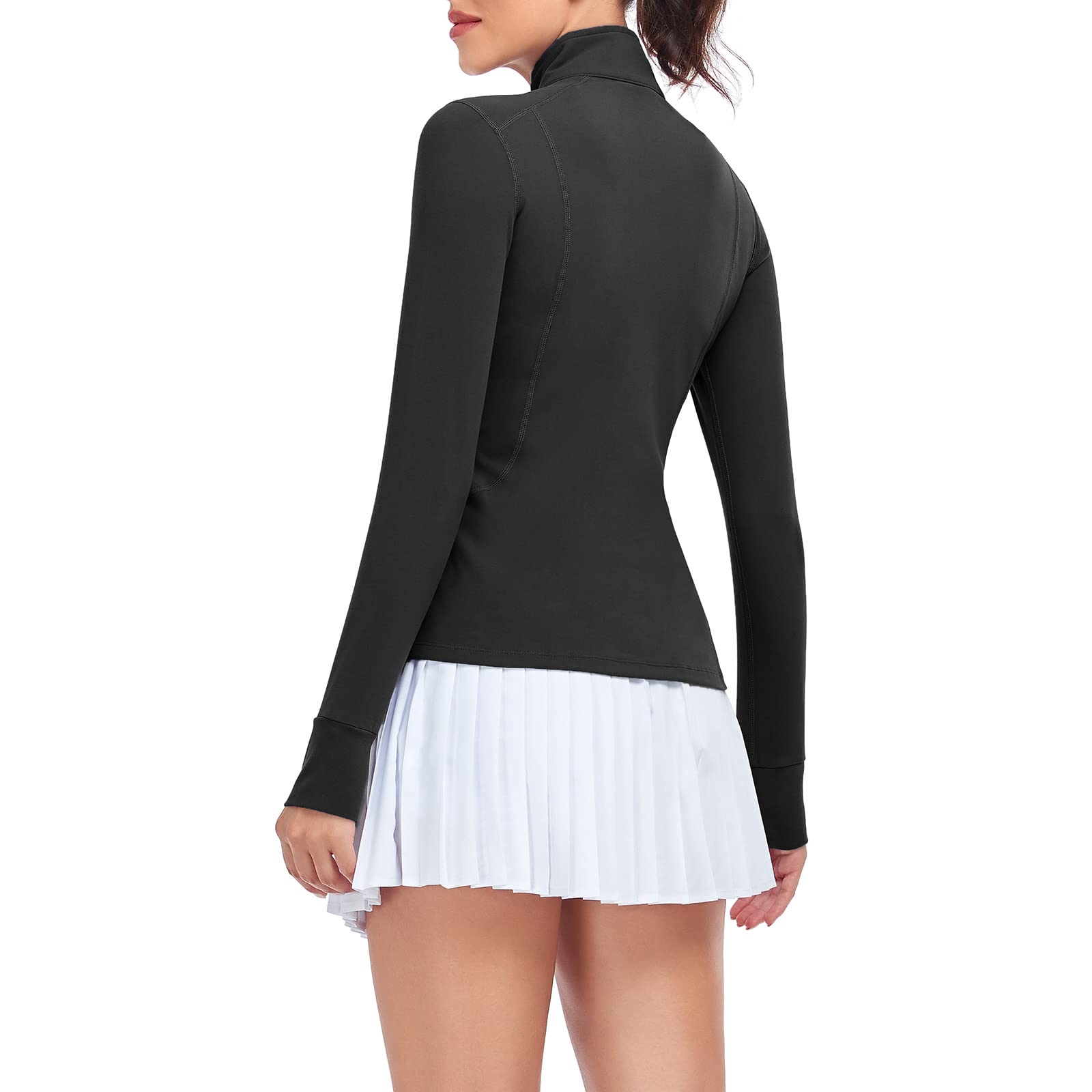 VUTRU Women's 1/4 Zip Pullover Microfleece Jackets Long Sleeve Mock Neck Sweatshirt Tops with Pockets for Running Hiking