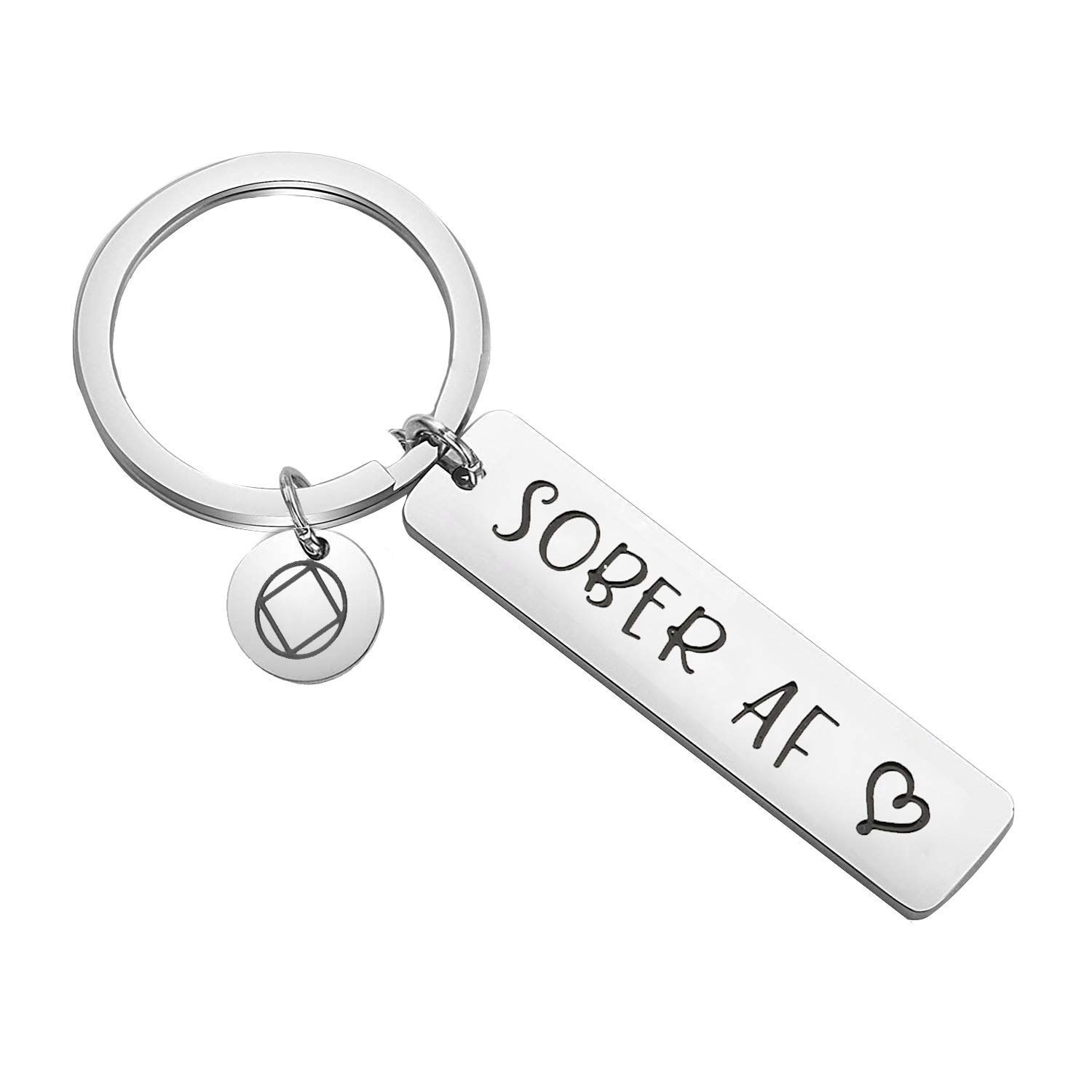 TGBJE Sobriety Gifts Sober AF Keychain AA gift Addiction Recovery Inspirational gift (NA gift)
