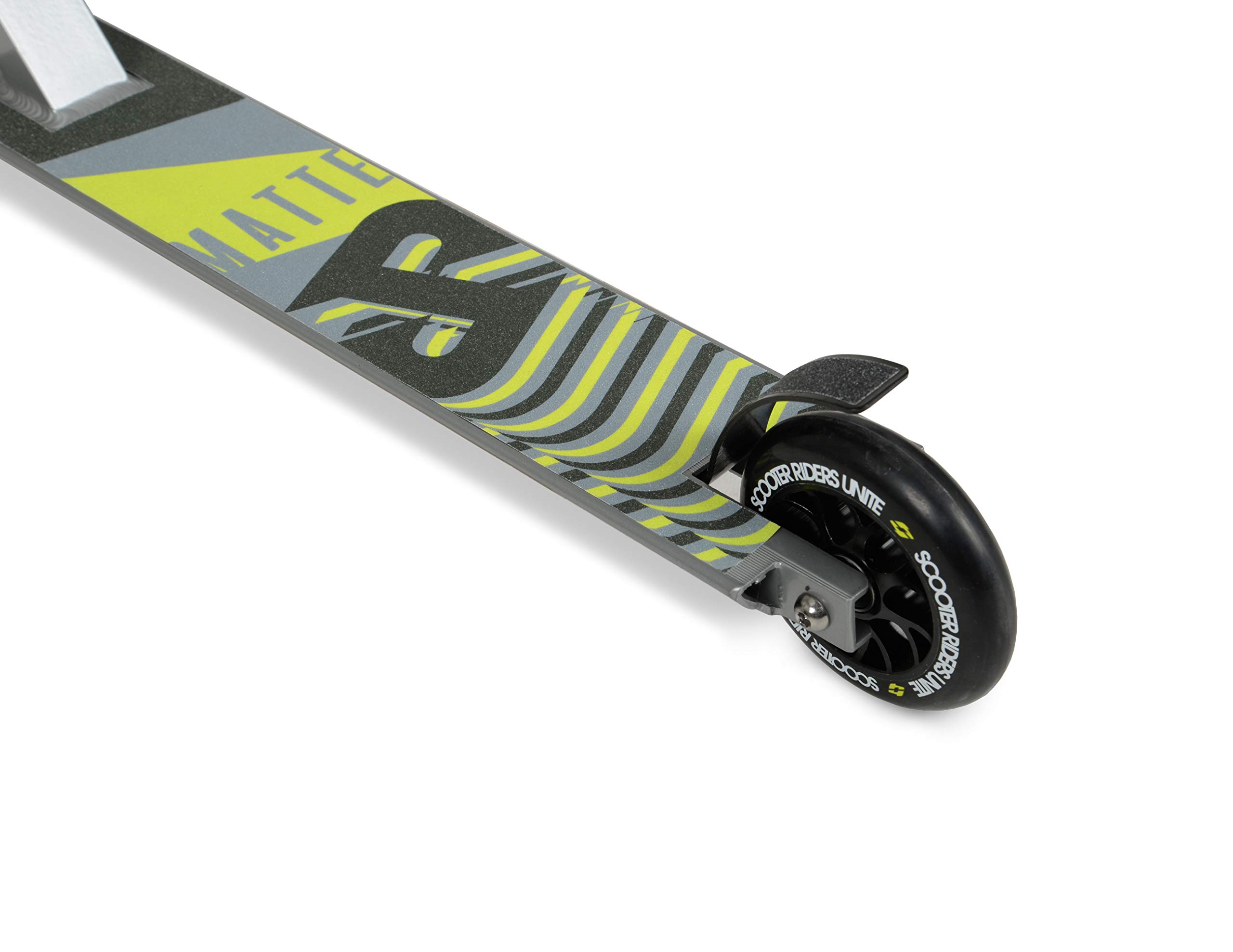 Riprail Matte Stunt Scooter Finished in Ghost Silver with Alloy Deck, Alloy Core Wheels and ABEC-9 Bearings