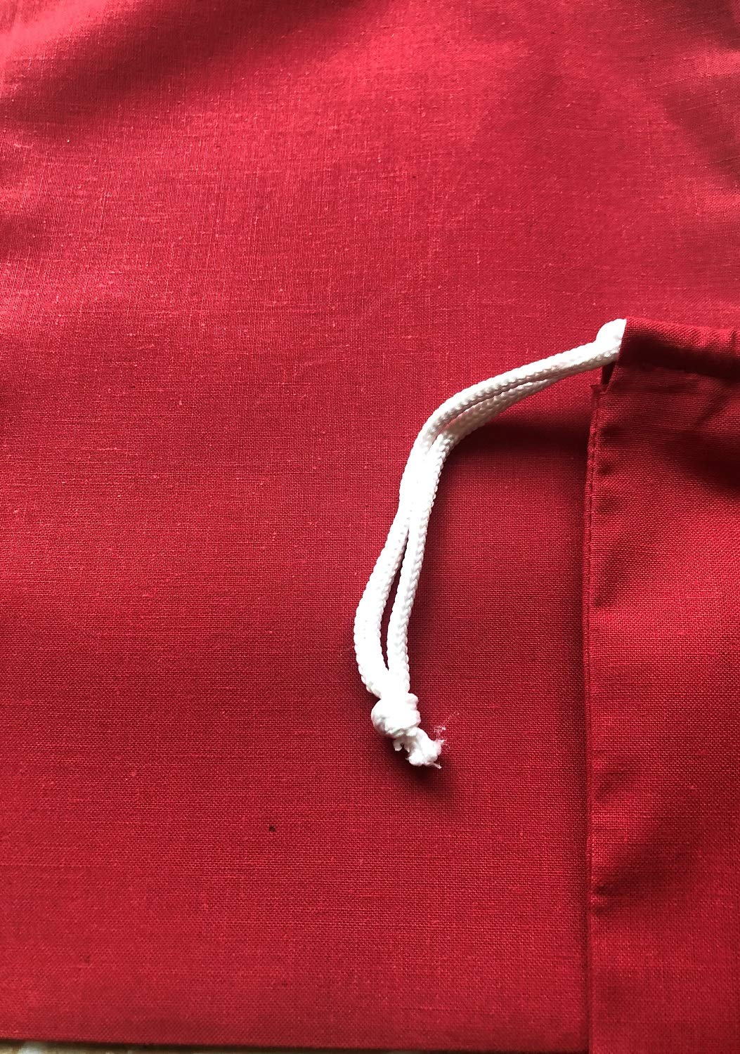 Reusable Eco friendly RED COLOR Cotton Thick Double Drawstring Muslin Bags "premium quality"-25 count pack (8 x 10)