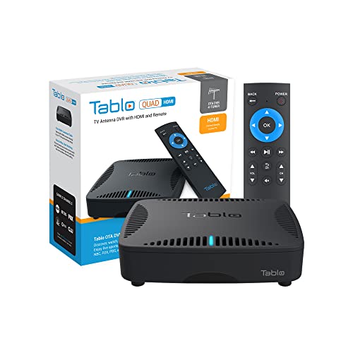 Tablo Quad HDMI [TQNS-HDMI-4B-01-CN] Over-The-Air [OTA] Digital Video Recorder [DVR] - with WiFi, Remote, Black