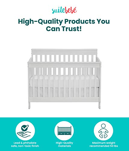 Suite Bebe Riley 4-in-1 Convertible Crib, White