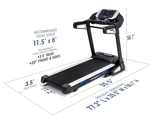 XTERRA Fitness TRX5500 Premium Performance Series Folding Treadmill, Large XTRASoft Cushioned Running Deck, LCD Display, Handlebar Speed and Incline Controls, Variety of Programs, FTMS Bluetooth