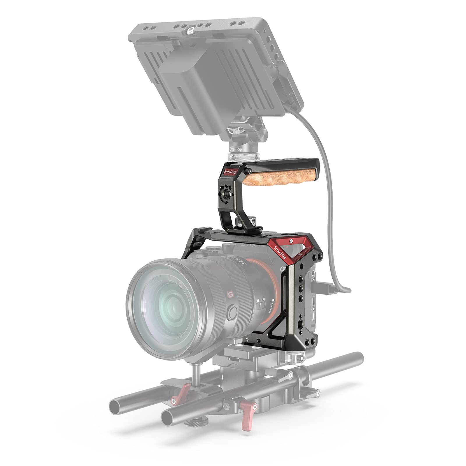 SmallRig Full Cage and Handle Kit for Sony A7 III & Sony Alpha 7III and A7R III with Built-in Locating Holes for ARRI and Cold Shoe Mount - KCCS2694