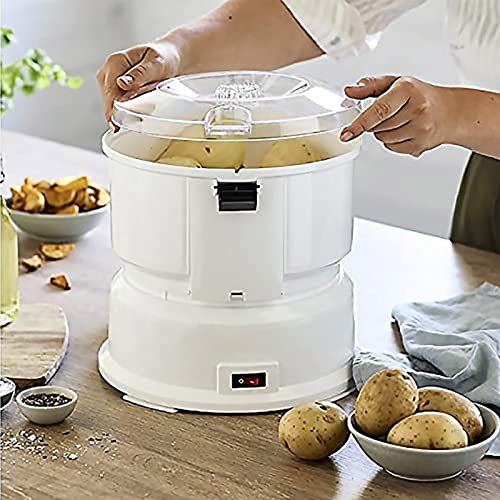 RISELY Electric Potato Peeler, Automatic Potato Peeling Machine, One-Button Drive and Vegetable Dehydration, Suitable for Potatoes, Carrots and Fruits