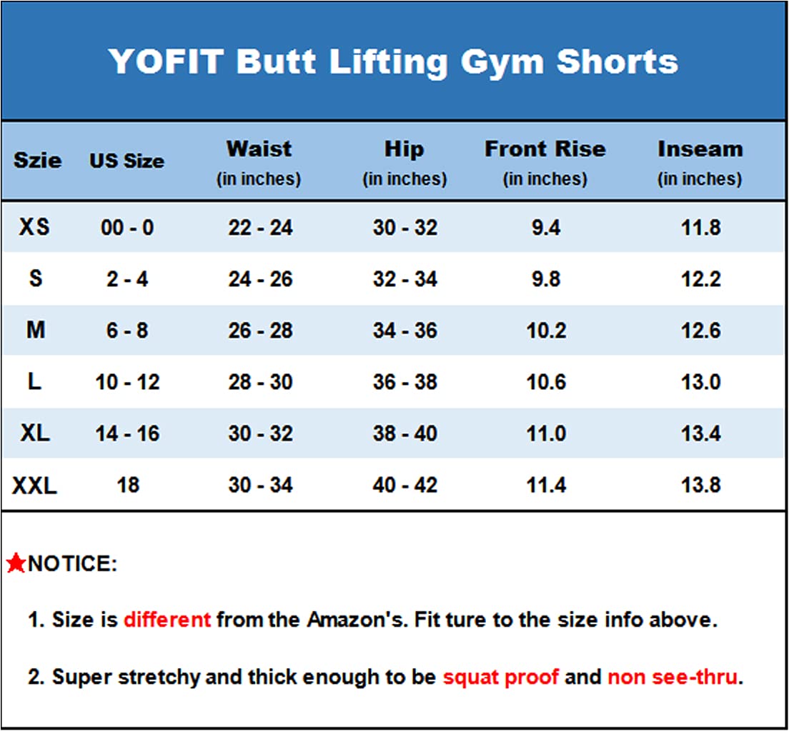 YOFIT Contouring Scrunch Butt Lifting Shorts for Women Gym Workout Spandex Booty Shorts Grey M