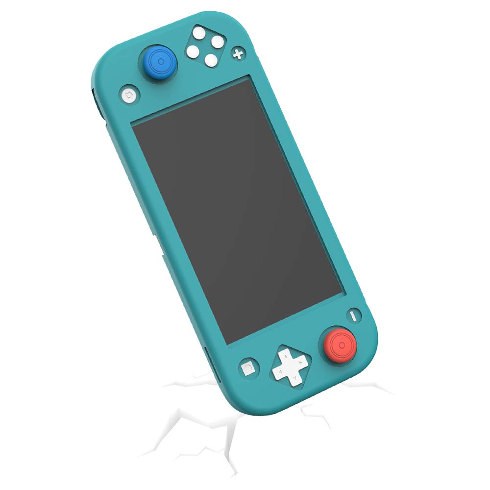 SMOS Silicone Case for Nintendo Switch Lite, Protective Cover Case Anti-Scratch and Non-Slip Rubber Case for Nintendo Switch Lite Console (Cherry Powder(Plate Style))