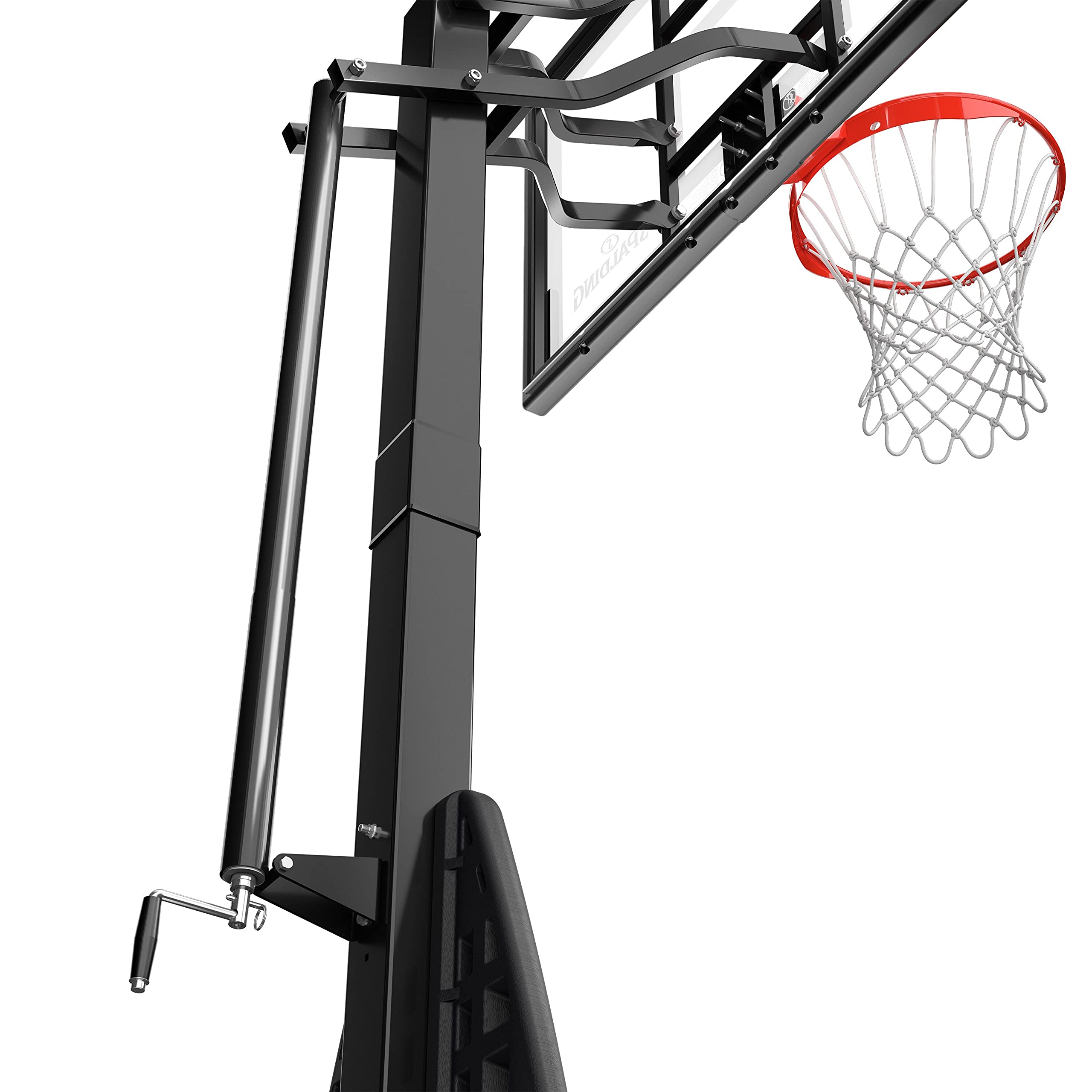 Spalding 54" Tempered Glass Screw Jack Portable Basketball Hoop