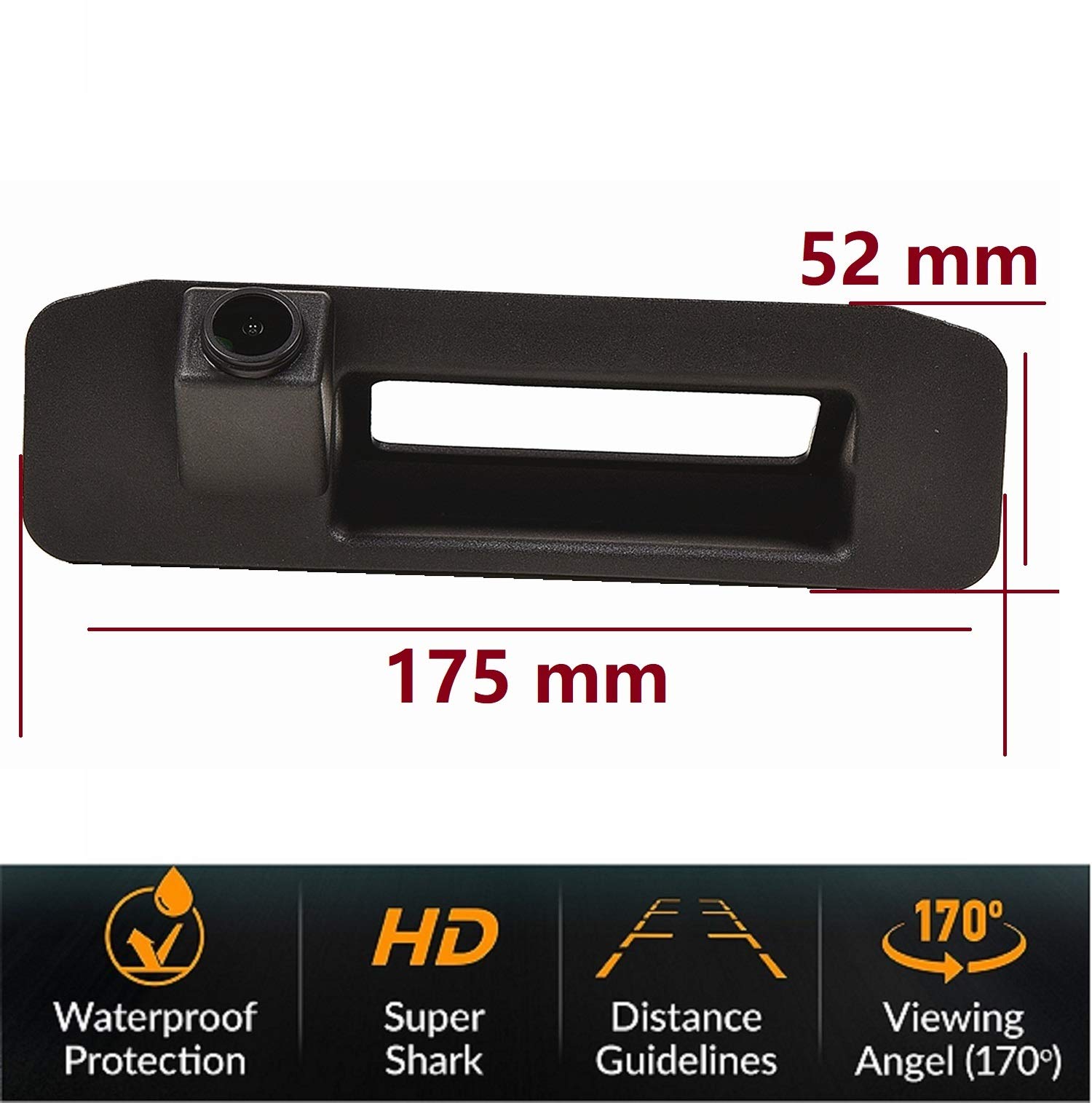 Rear Reversing Backup Camera Rearview Tailgate Handle Replacement Camera Night Vision Ip69k Waterproof for Mercedes Benz GLK 200 250 260 300 350 400 450 X204