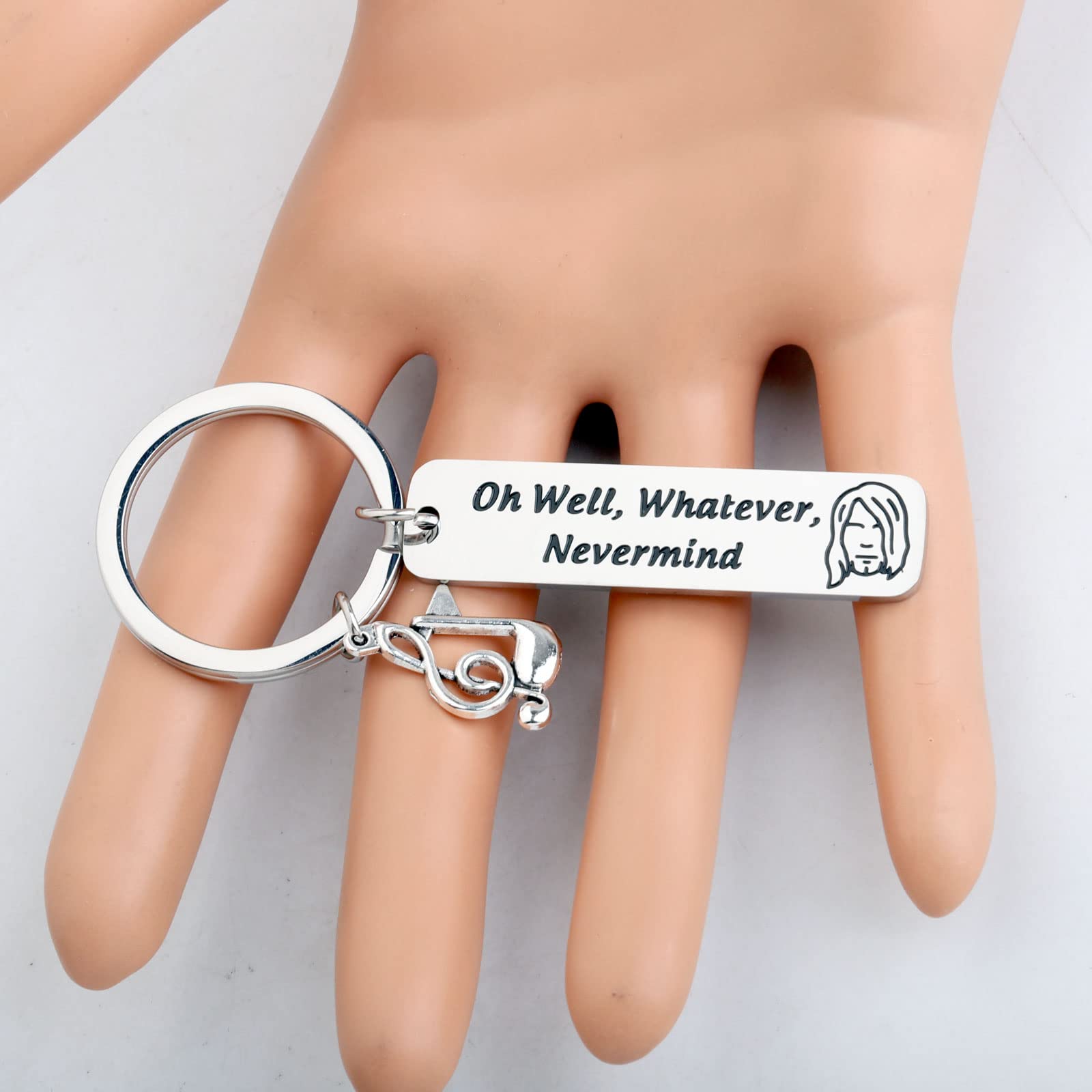 Zuo Bao Rock Music Jewelry Lyrics Gift Oh Well Whatever Nevermind Keychain Album Gift for Music Lovers (Oh Well Whatever Nevermind)