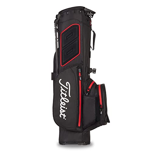 Titleist - Players 4 StaDry Golf Bag - Black/Black/Red