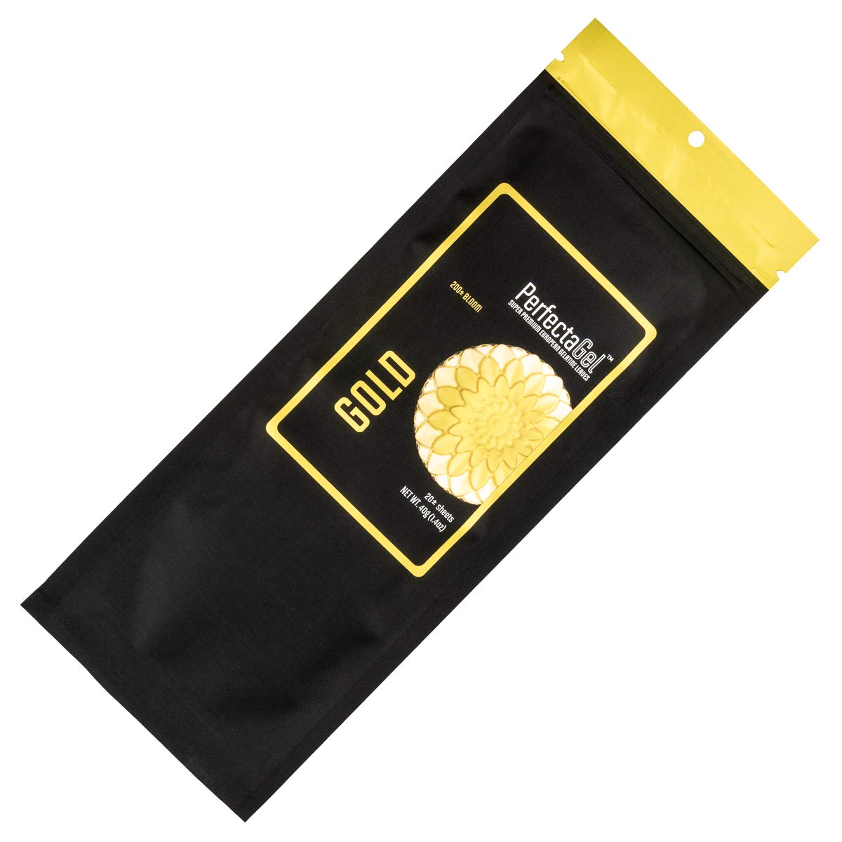 PerfectaGel Gold Gelatin Sheets (200 Bloom) - 100 Sheets