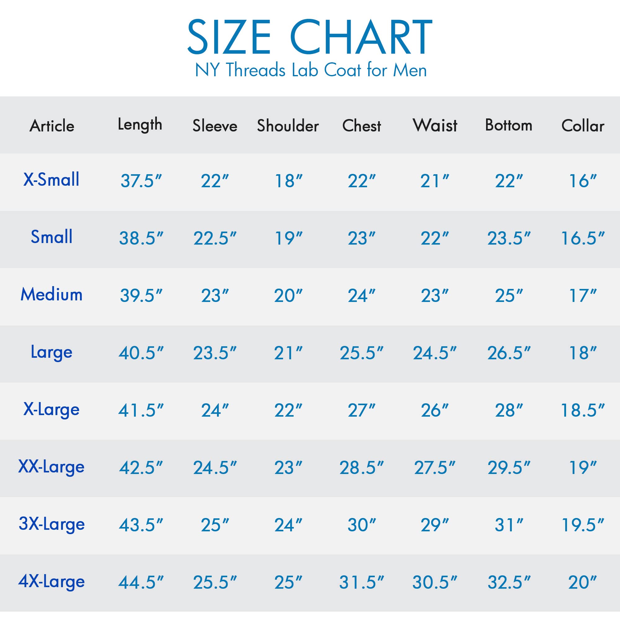 NY Threads Professional Lab Coat for Men Poly Cotton Long Sleeve Medical Coat, X-Small, Black