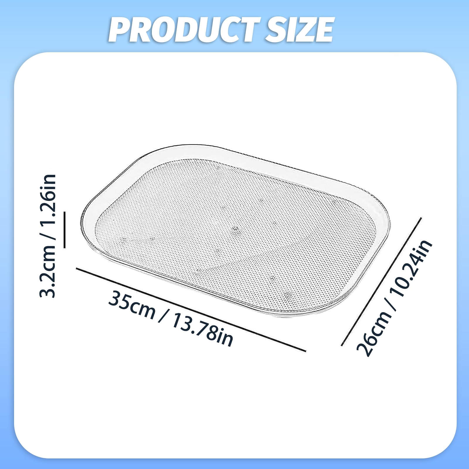 TopHand Square Lazy Susan for Refrigerator, Clear Rotating Lazy Susan Turntable Organizer for Refrigerator, Home Rotating Storage Rack for Kitchen, Cabinet, Bathroom, Bedroom (13.78 X 10.24 in)