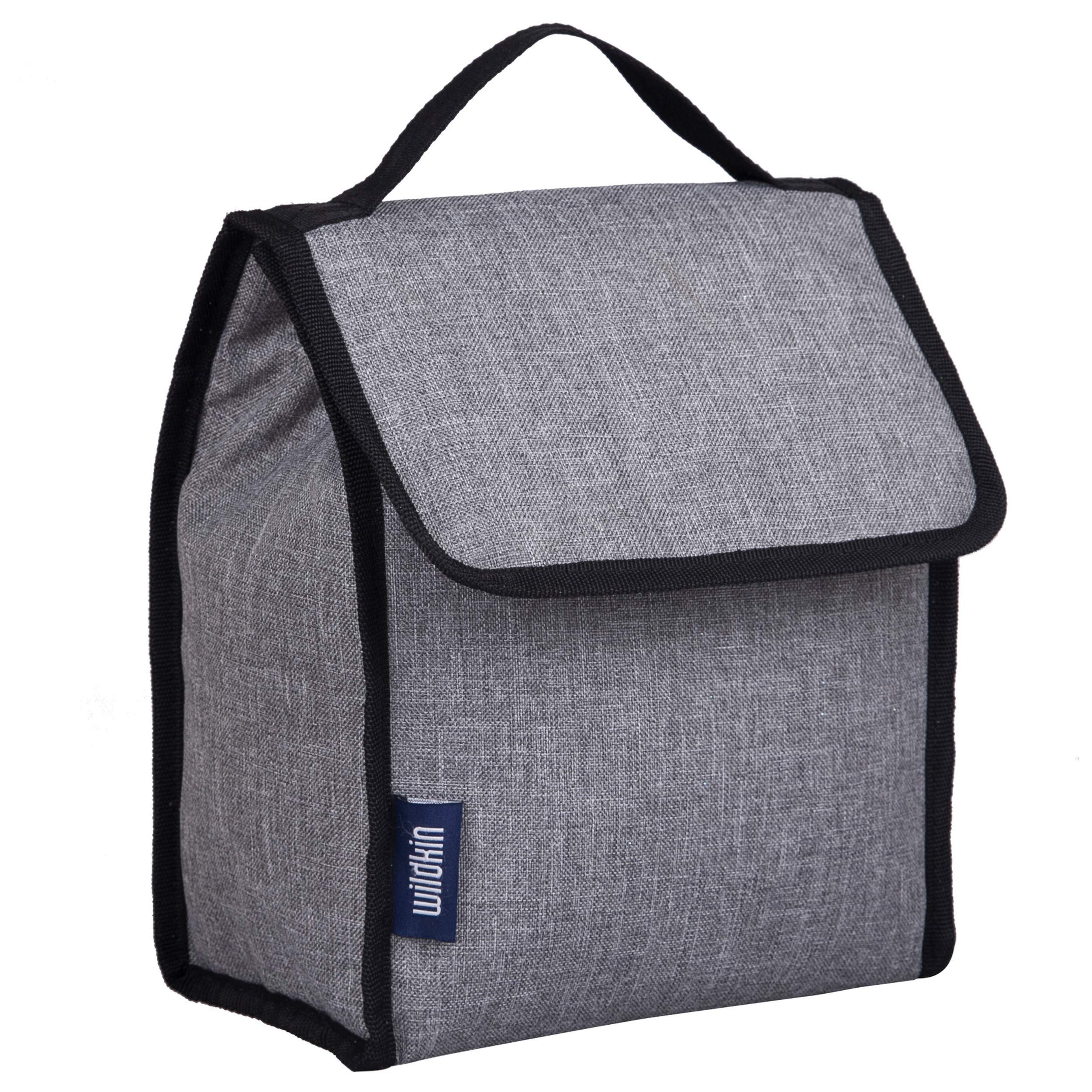 Wildkin Kids Insulated Lunch Bag for Boys & Girls, Reusable Lunch Bag is Perfect for Daycare & Preschool, Ideal Size for Packing Hot or Cold Snacks for School & Travel Lunch Bags (Grey Tweed)