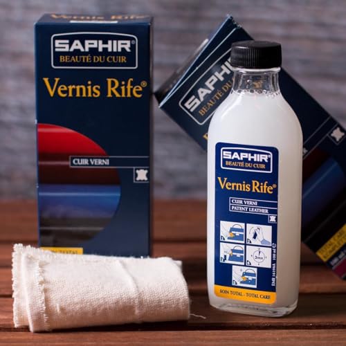 SAPHIR Vernis Rife - Patent Leather Cleaner - Shine, Clean and Protect against Cracking - Neutral - 100mL