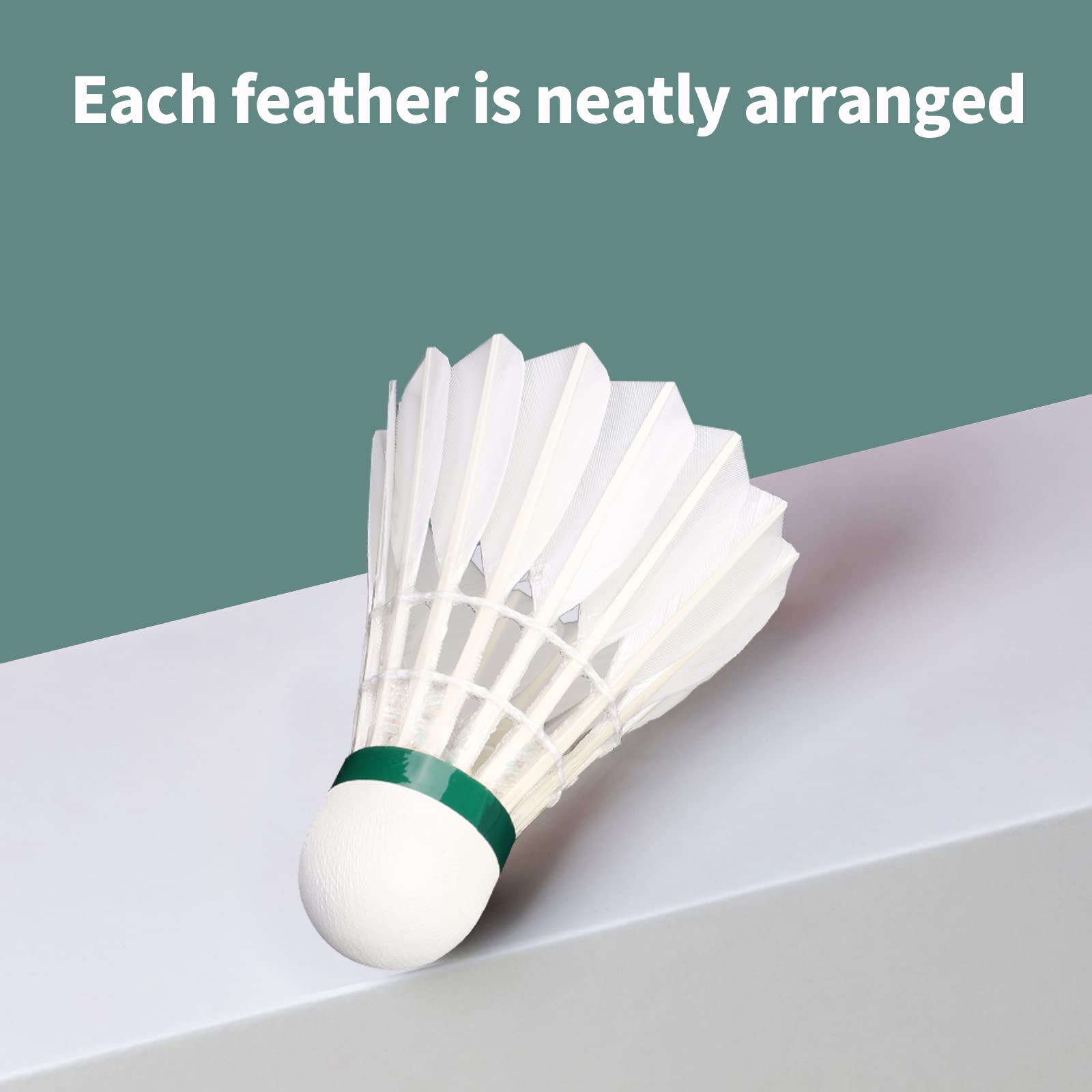 TENGAOSI Duck Feather Badminton Shuttlecocks with Great Stability and Durability, with Speed 77 Badminton Birdies for Outdoor and Indoor, Shuttlecock Feather (Red-T1)