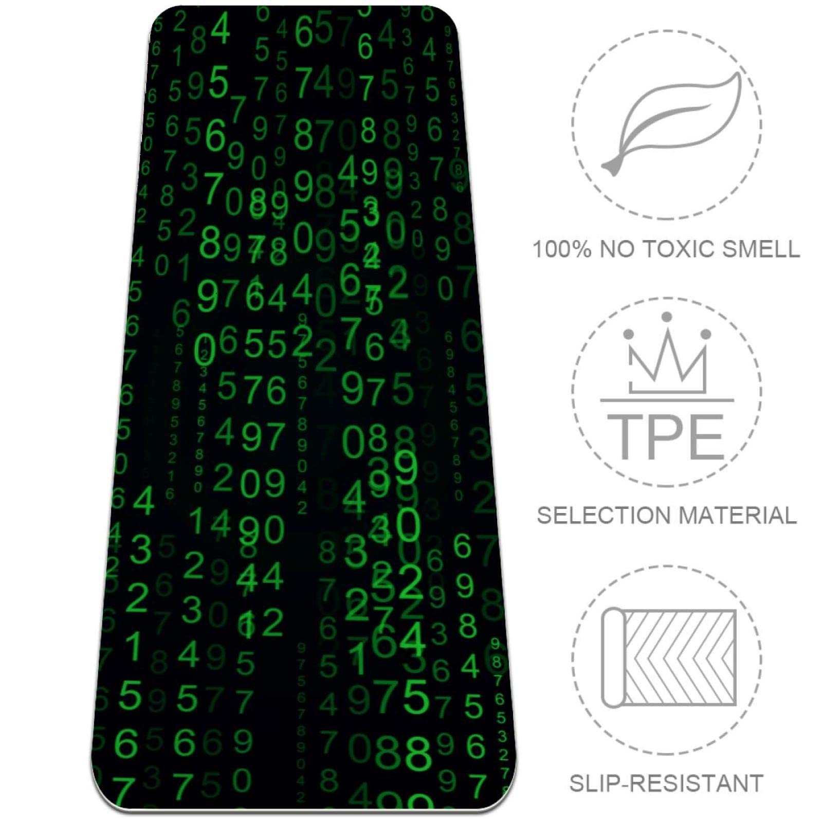 Yoga Mat, Yoga Mats for Home Workout, Workout Mat, Exercise Mats, Pilates Mat, Computer Program Data Code