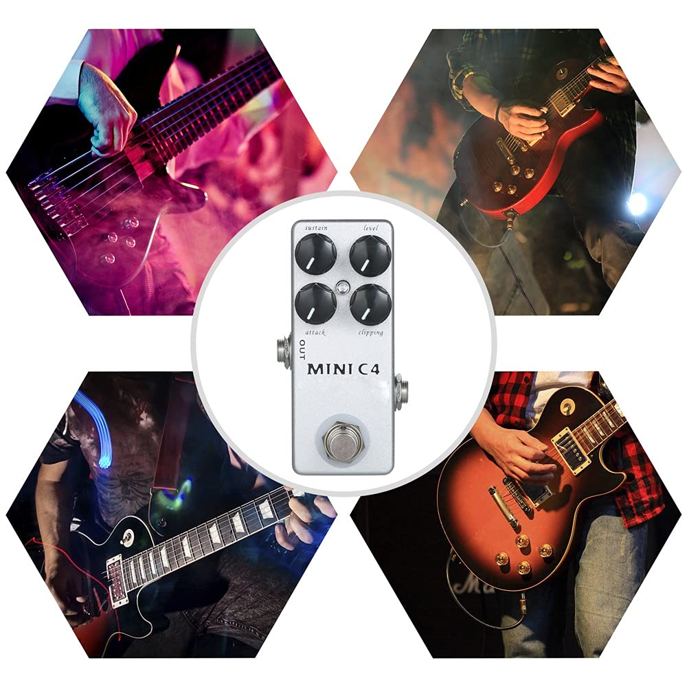 ZYZMH Compressor Guitar Effect Pedal with True Bypass for Electric Guitar Bass Effect Pedal Parts & Accessories