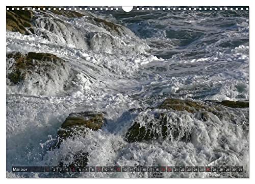 Rock in the surf (Wall Calendar 2024 DIN A3 Landscape), CALVENDO 12 Month Wall Calendar