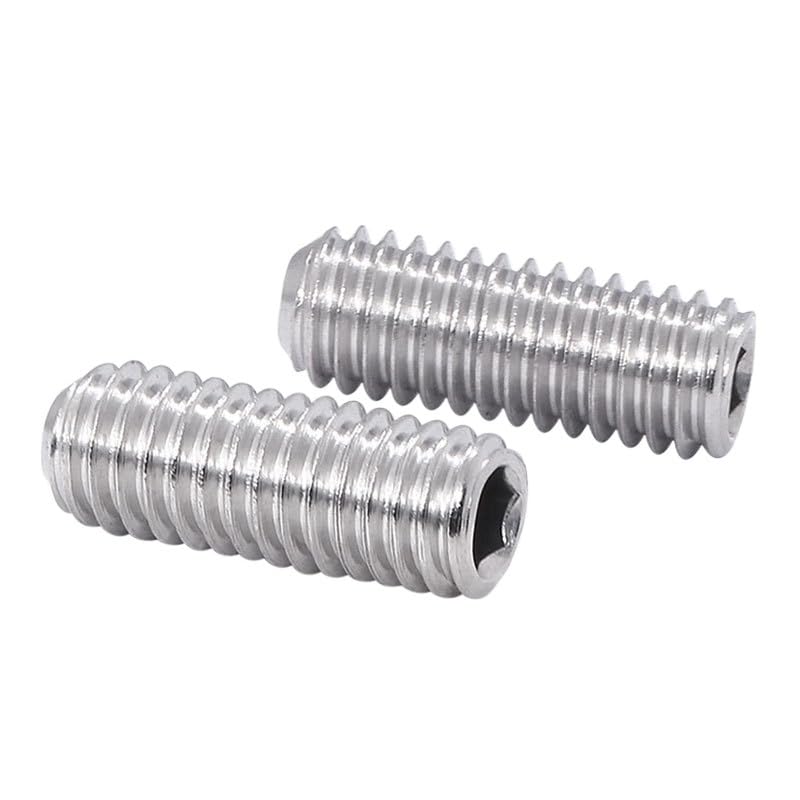 RAKTDA Hexagon Socket Screws 304 Stainless Steel concave end Set Screw Inner Hexagonal Headless Machine Rice top Wire Stop Screw (Size : M5*12 5pcs)