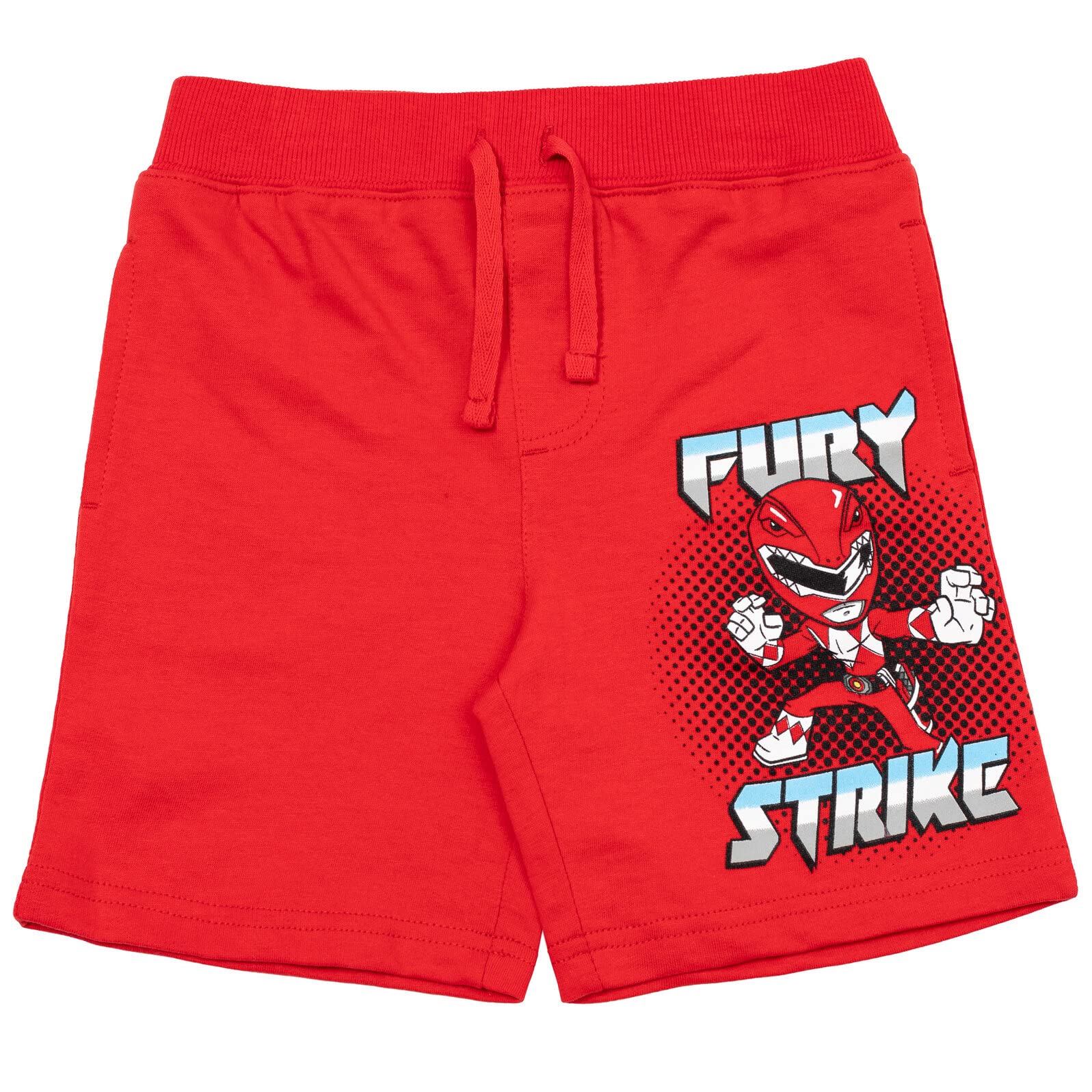 Power Rangers Toddler Boys French Terry 2 Pack Shorts Black/Red 3T