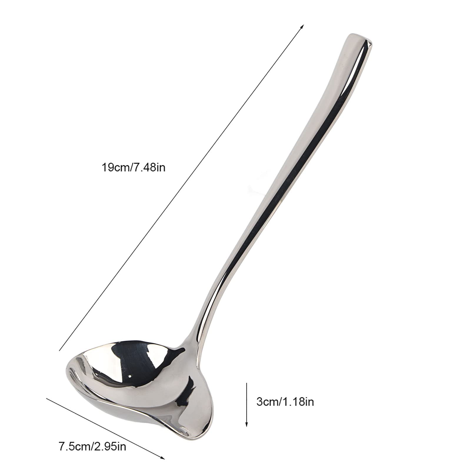 Sauce Ladle, Stainless Steel Sauce Drizzle Spoon with Spout Sugar Spoon Cooking Utensil Tool