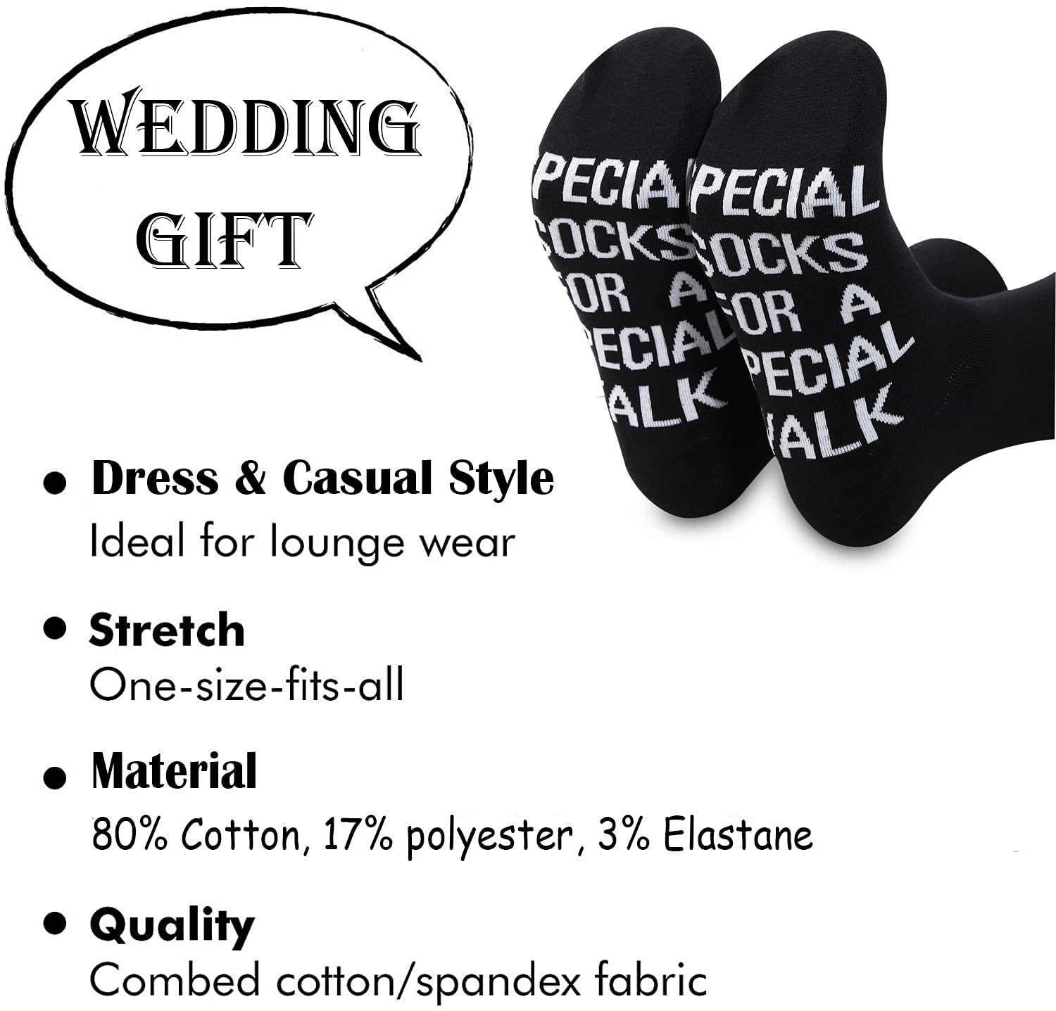 TSOTMO Father Brother of Bride Socks Wedding Walk Socks Special Socks For A Special Walk Socks Gift For Father Or Brother (Special Walk)