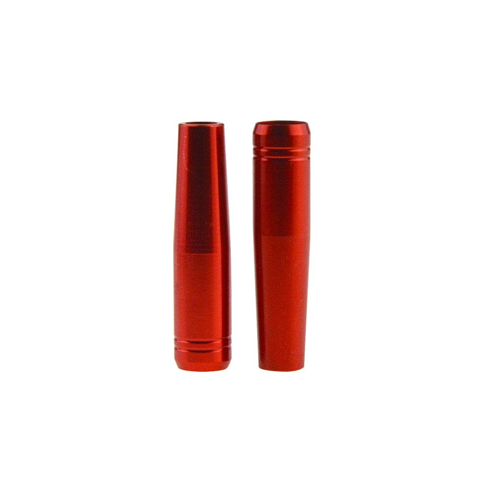 SHARROW 12pcs Archery Arrow Inserts 8mm Arrow Shaft Aluminum Connector Arrow Heads for Wooden Bamboo Arrows (red)
