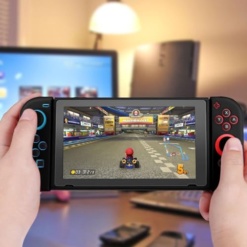 TNP Joycon Case for Nintendo Switch - Silicone Joy Con Case for Nintendo Switch & Switch OLED - Protective Switch Controller Case Cover with Thumb Grip Caps for Nintendo Switch Joycon (Raccoon)